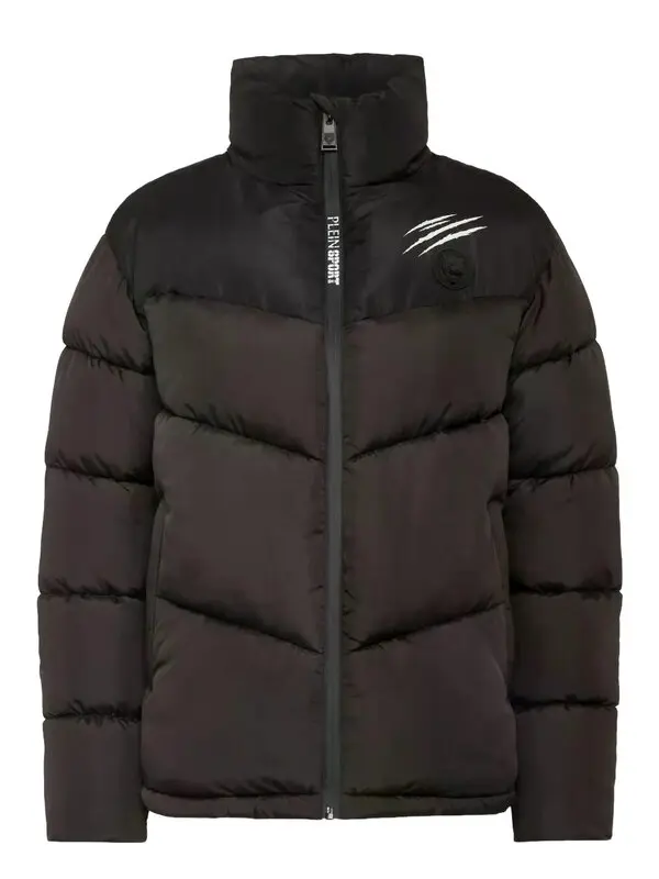 PLEIN SPORT Quilted Puffer Jacket - ""02 Black""